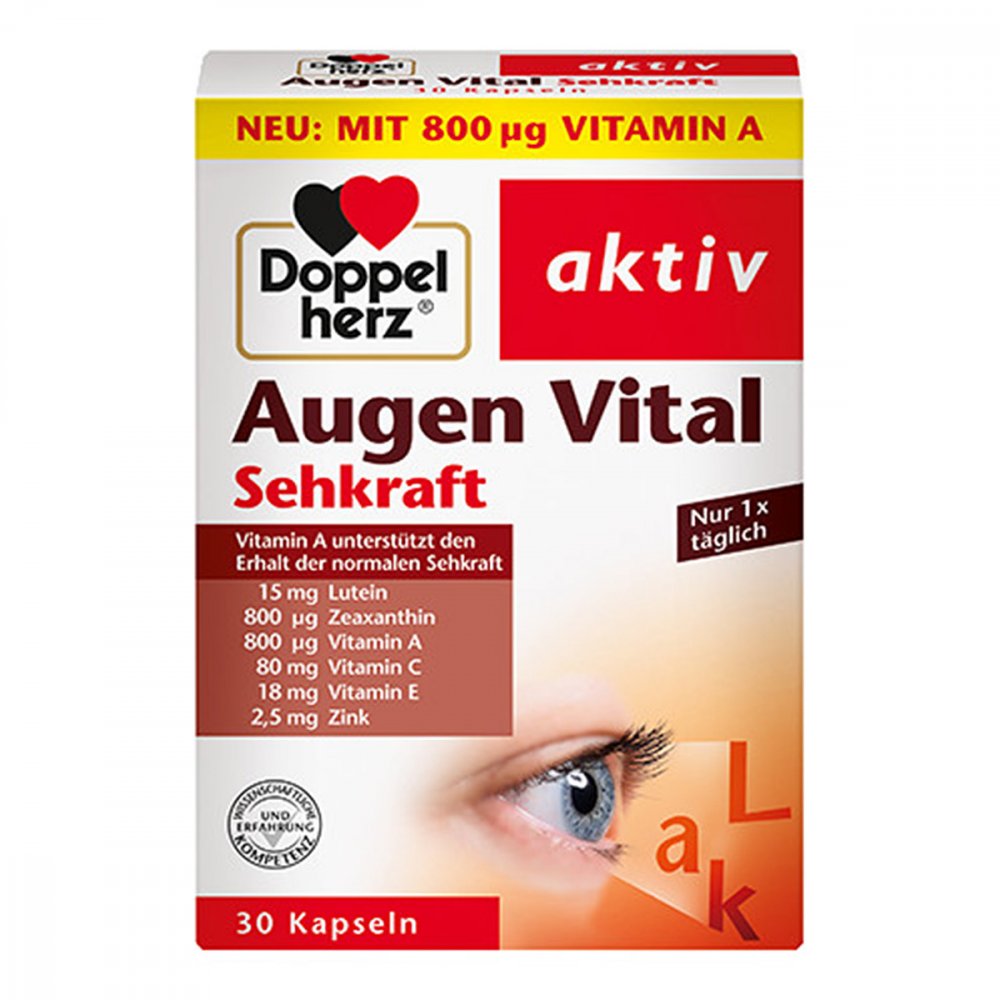 Doppelherz aktiv Augen Vital Sehkraft Kapseln 雙心眼睛膠囊 – Geronsh 德國網店